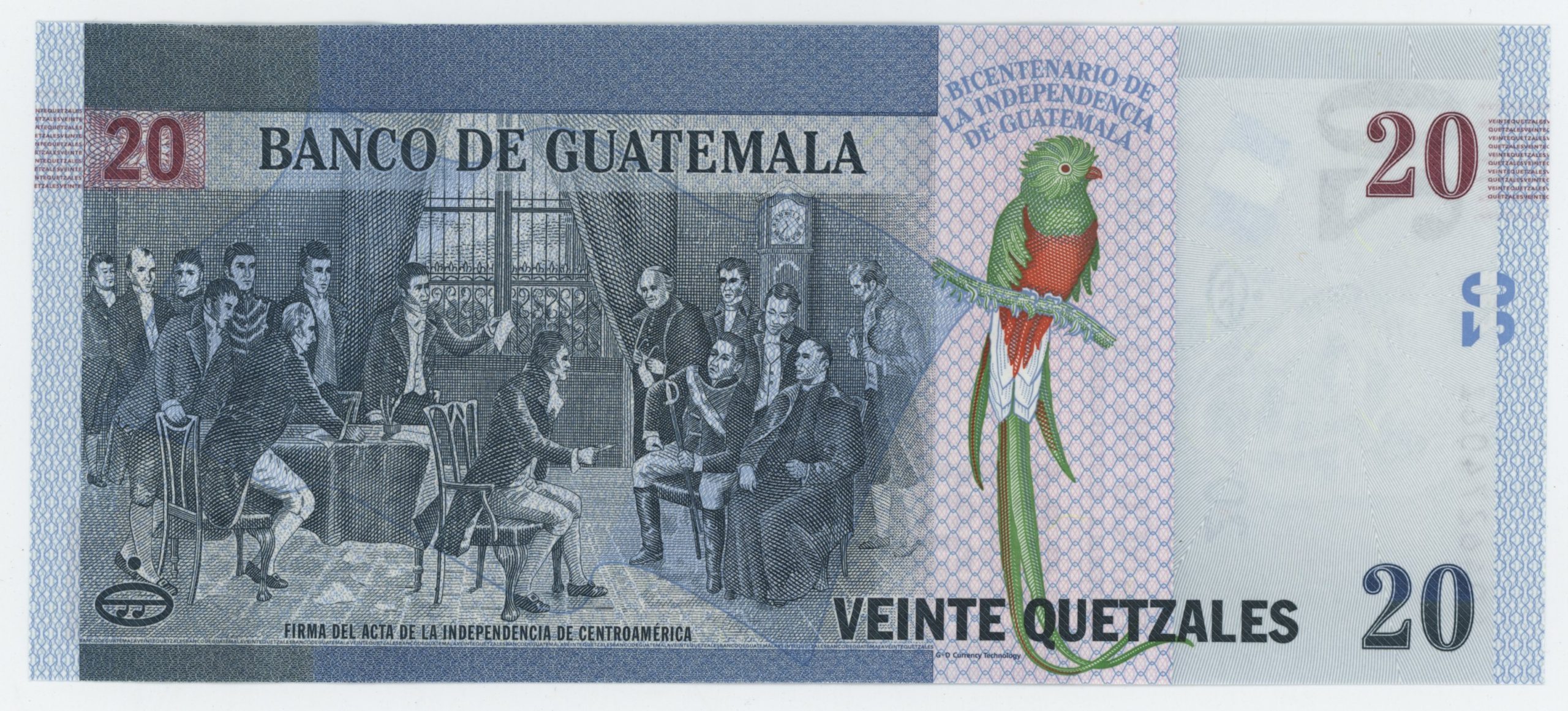 Guatemala 20 Quetzales 27-5-2020 Pick 128 UNC Uncirculated Banknote ...
